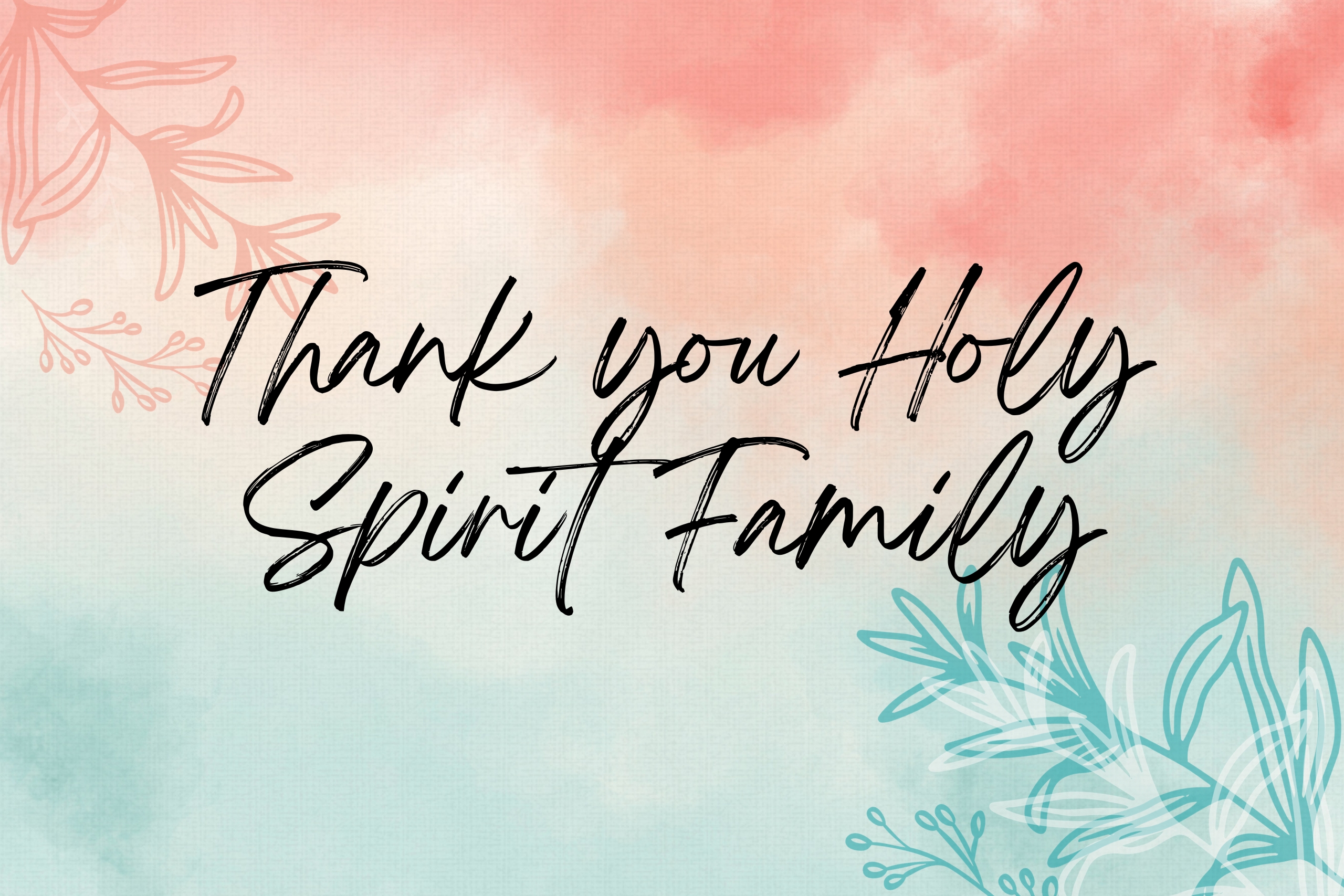 Thank you! – Church of the Holy Spirit