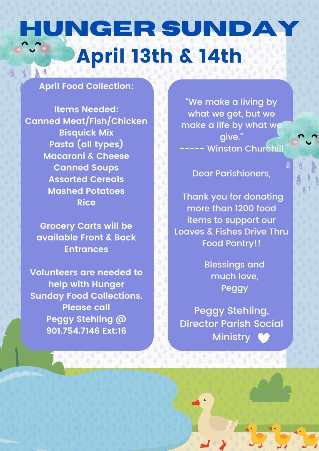 Hunger Sunday – Church of the Holy Spirit