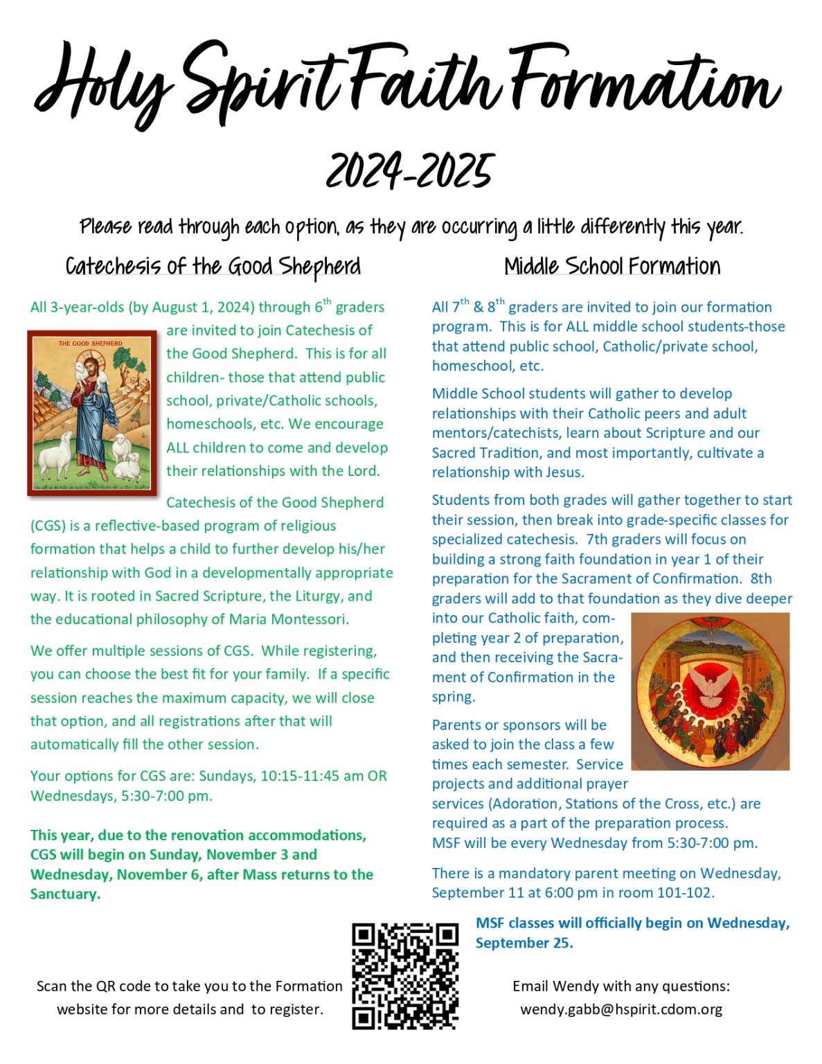 Holy Spirit Faith Formation – Church of the Holy Spirit